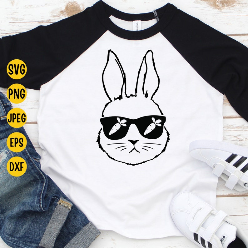 Bunny With Glasses Svg Bunny Face Svg Easter Svg Bunny - Etsy