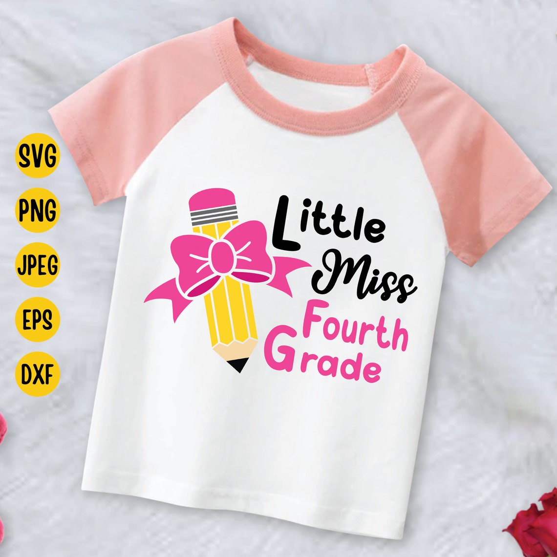 Little Miss Fourth Grade Svg Back to School Svg First Day of - Etsy