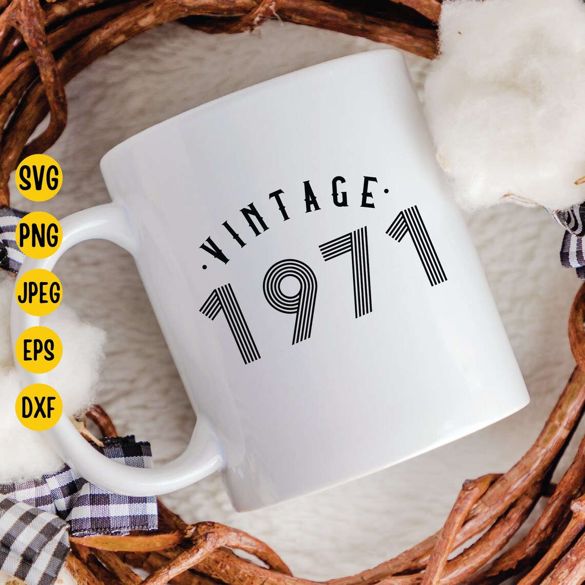 Vintage 1971 Svg Png Eps Jpg 1971 Birthday Svg 51st - Etsy