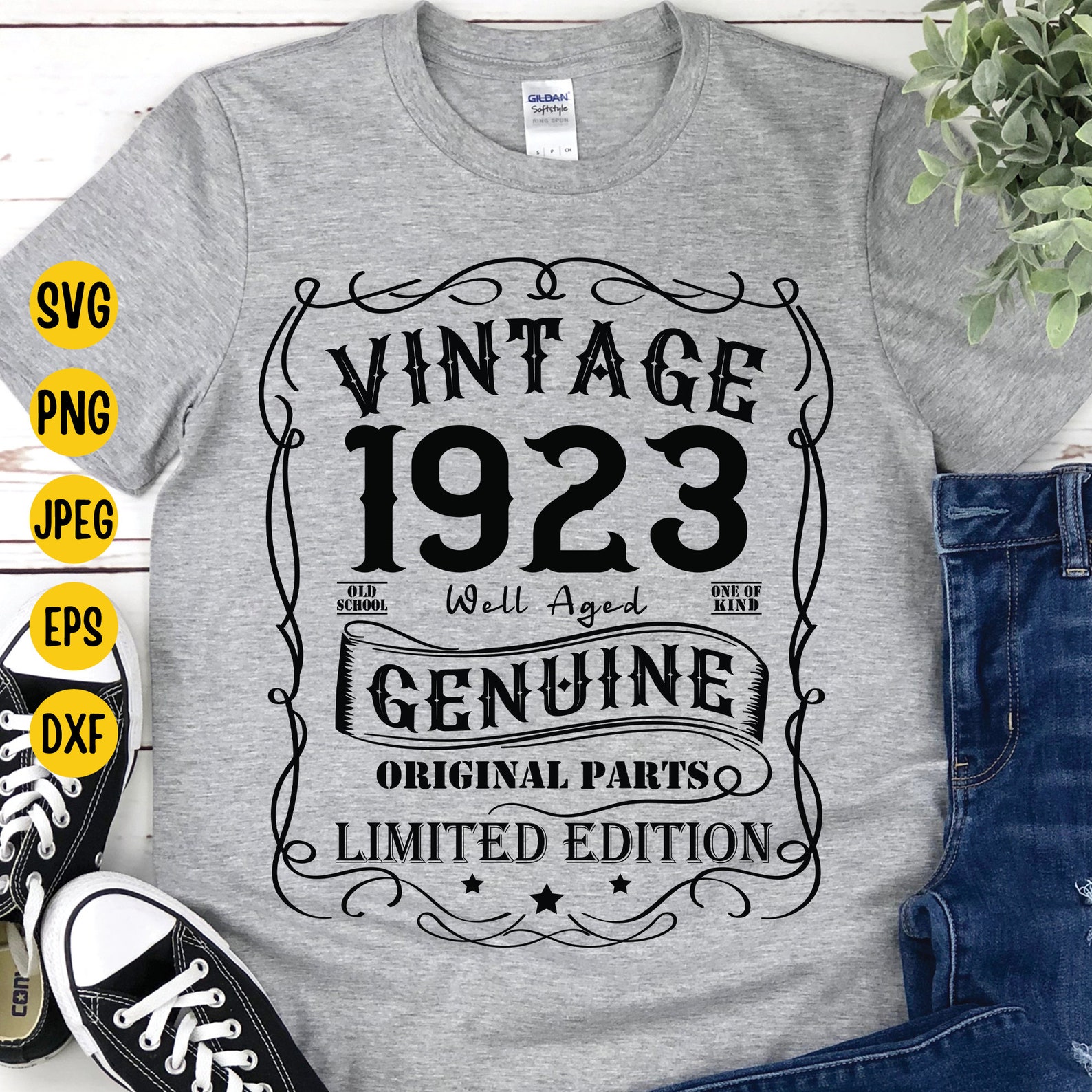 Vintage 1923 Svg, Well Aged Geniun, 1923 Birthday Svg, Aged to ...