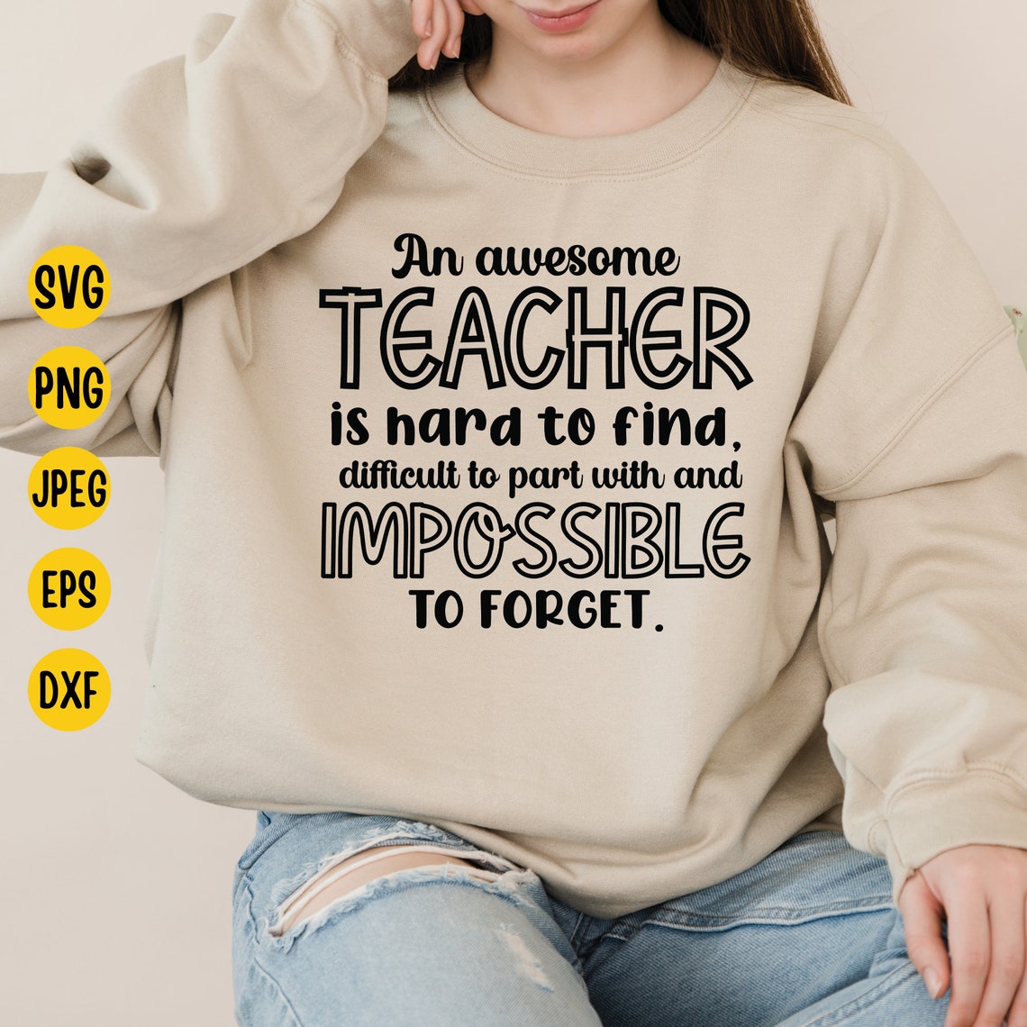 An Awesome Teacher is Hard to Find Svg Teacher Svg Difficult - Etsy