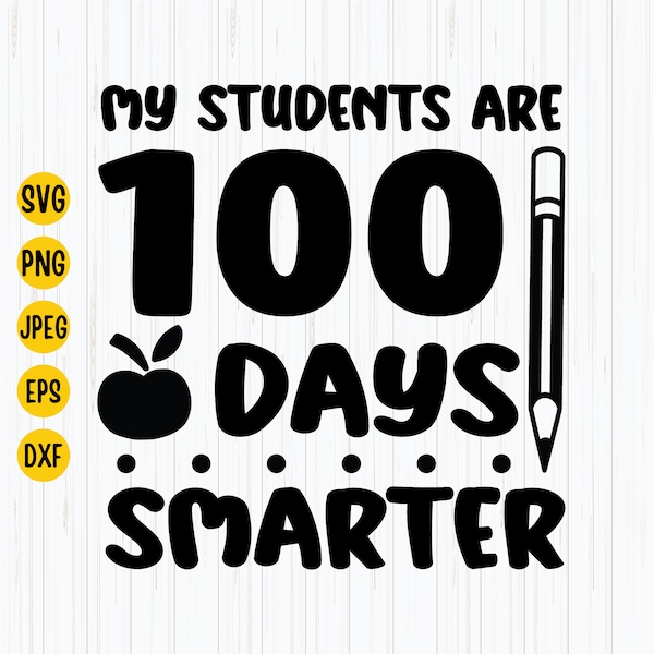 100 Days Smarter Svg - Etsy