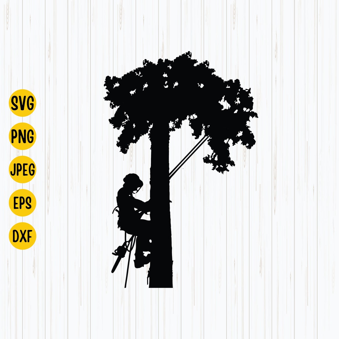 Tree Arborist SVG: Tree Trimming File, Laser Engraving (instant ...