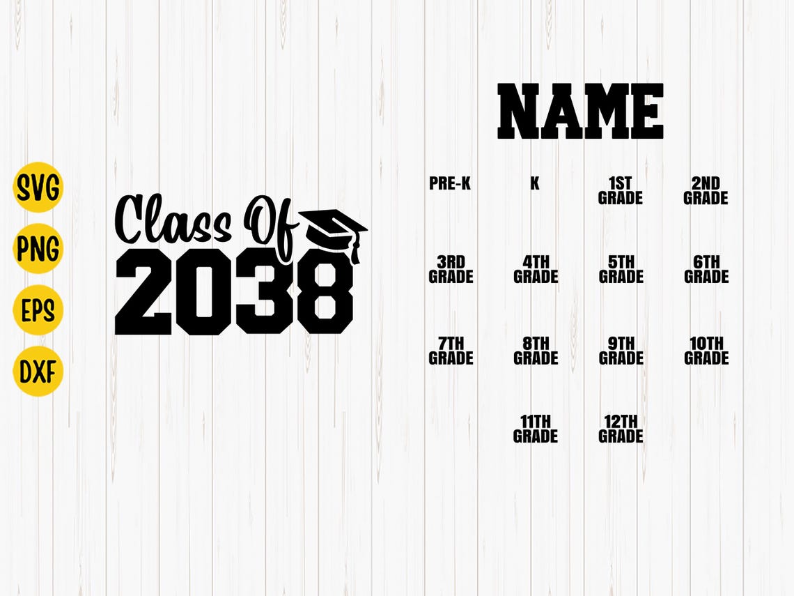 Personalized Class of 2038 Handprint SVG: Grow With Me Shirt Design ...