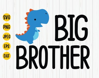 Brother Saurus Svg - T-rex Big Brother - Dinosaur Birthday PNG - First ...