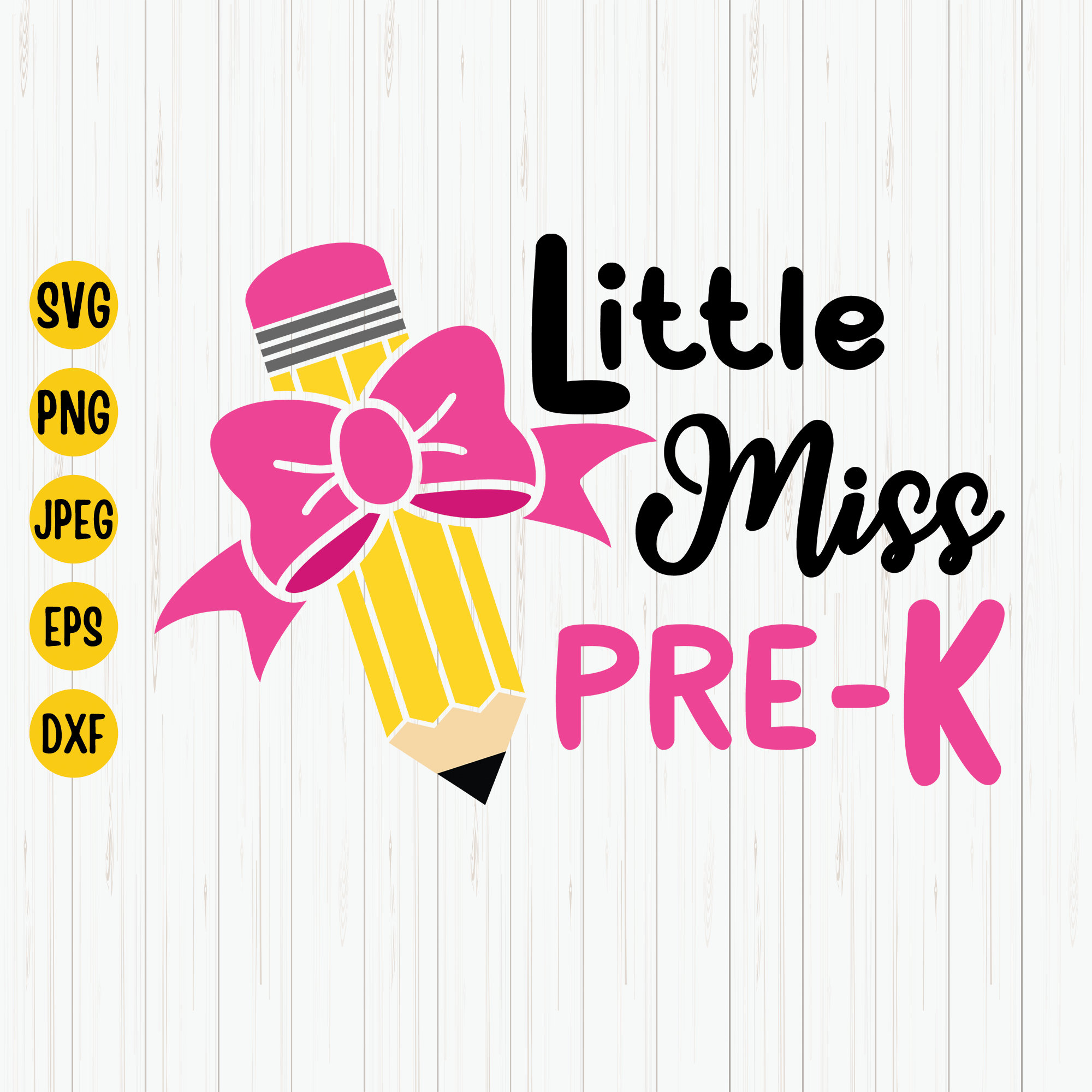 Little Miss Pre-k Svg Back to School Svg First Day of School - Etsy UK