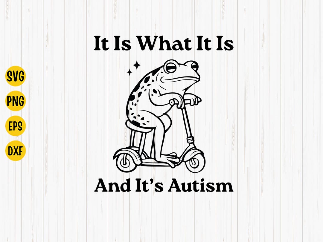 Funny Frog Autism Awareness SVG: Retro Cartoon Design (digital Download ...
