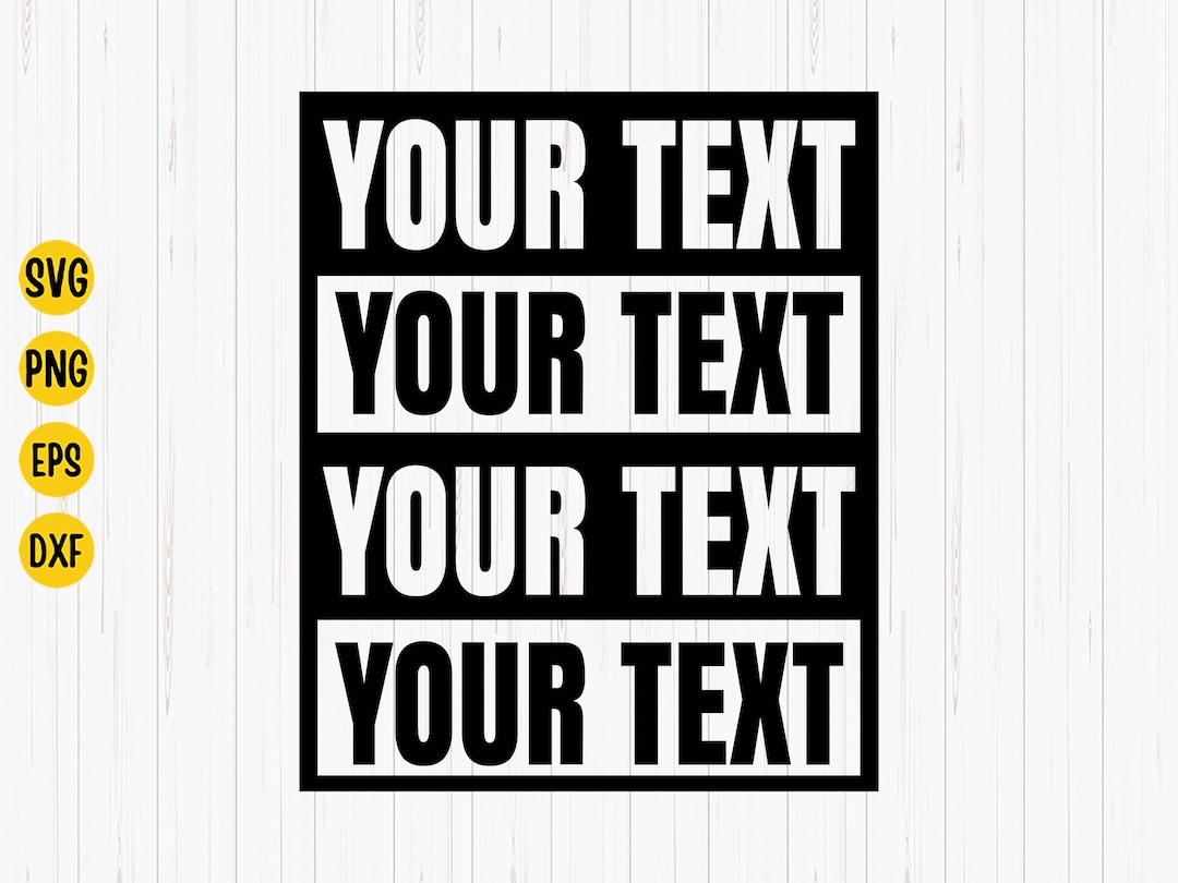 Personalized (your Own Text) Svg, Custom Png, Cricut Digital Download ...