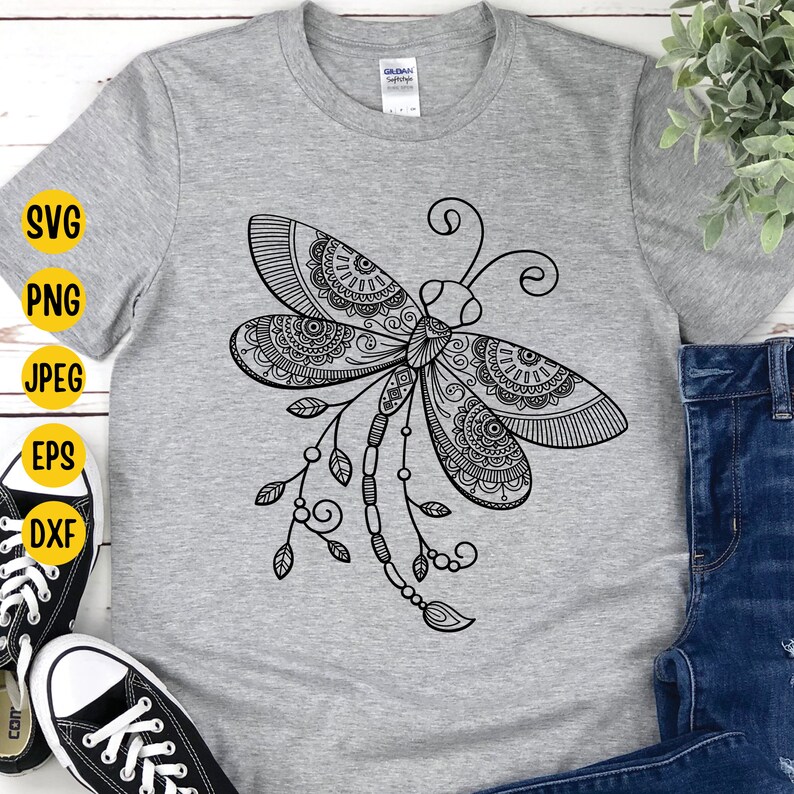 Dragonfly Mandala Svg Dragonfly Svg Dragonfly Cut Files | Etsy