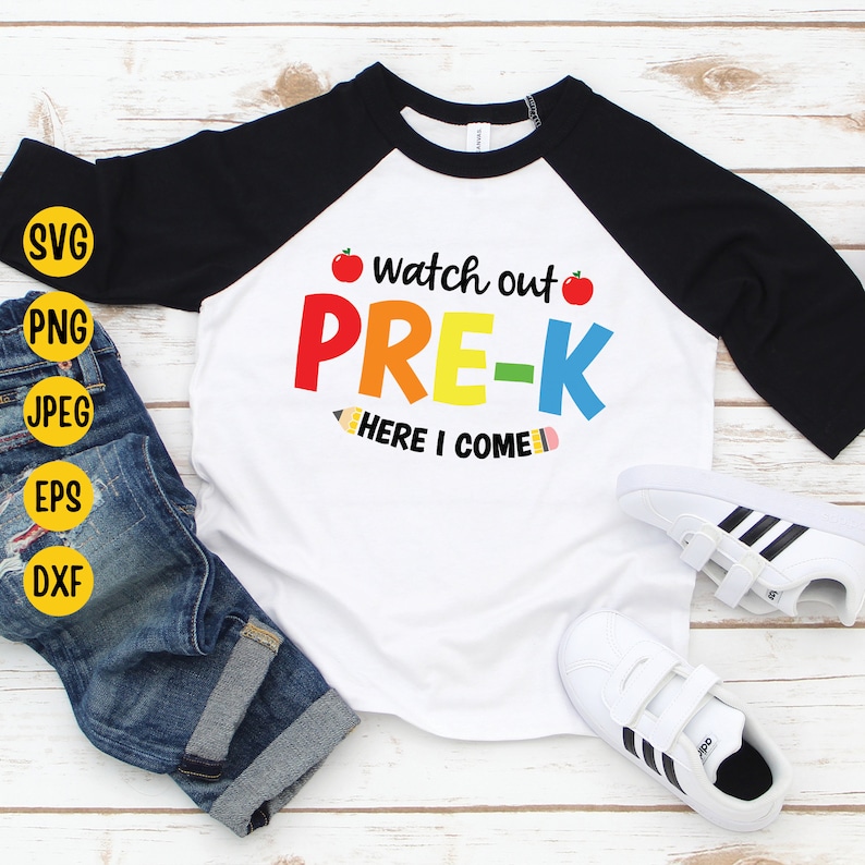 Watch Out Pre-k Here I Come Svg First Day of School Back to - Etsy