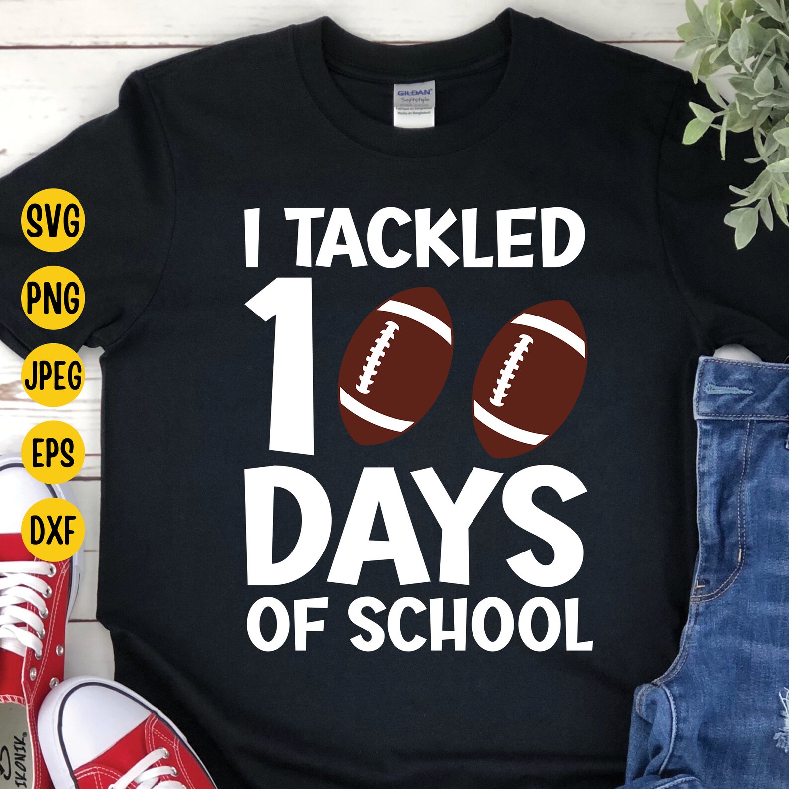 I Tackled 100 Days of School Svg 100 Days Smarter Football - Etsy