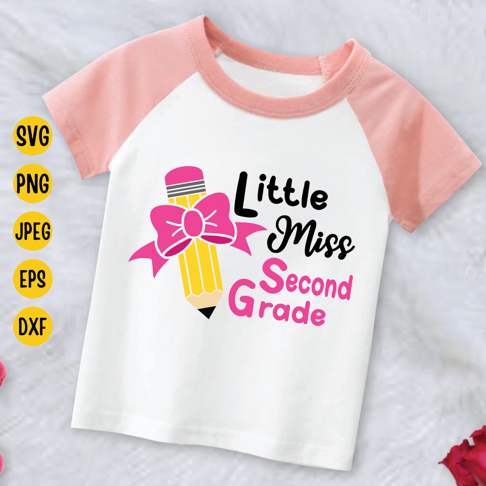 Little Miss Second Grade SVG: Back to School Shirt Design (digital ...