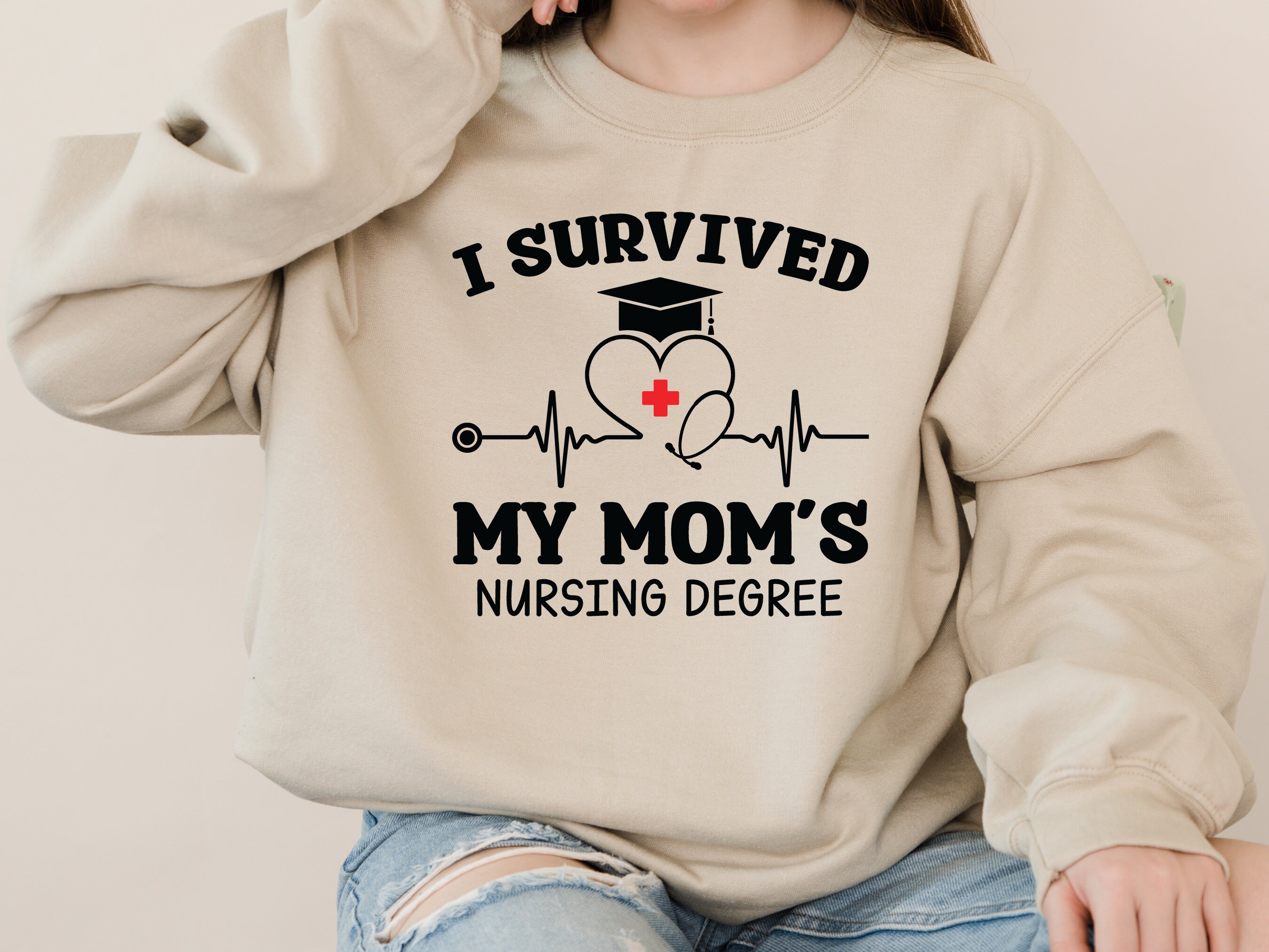 Nurse Graduation SVG: I Survived Mom's Nursing Degree (digital Download ...