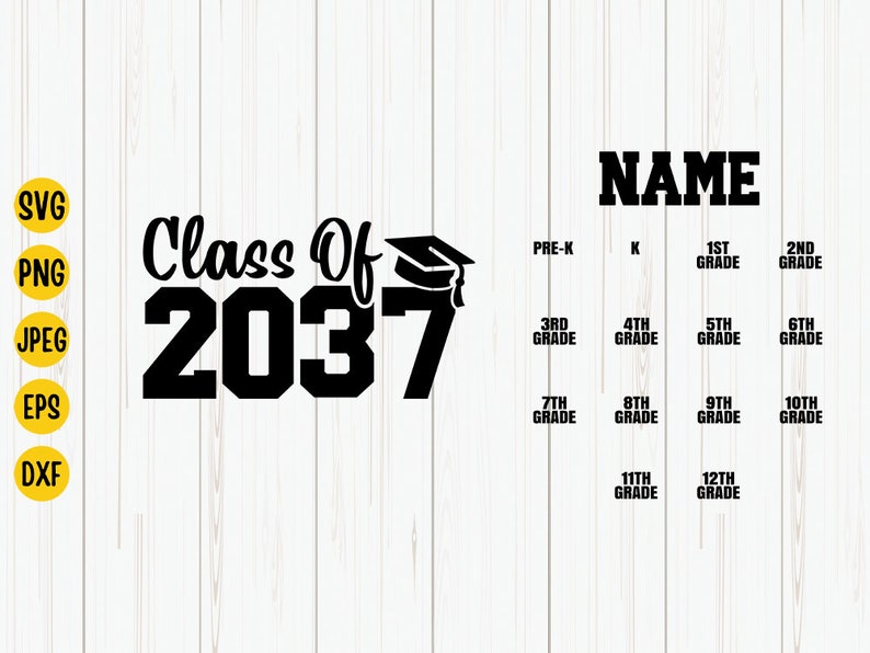 Personalized Class of 2037 Handprint SVG: Grow With Me Shirt (digital ...