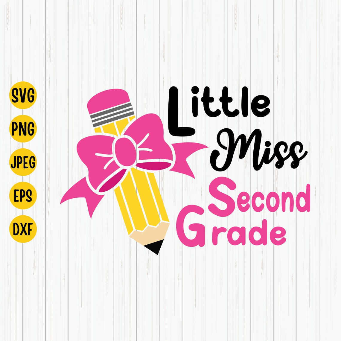 Little Miss Second Grade Svg Back to School Svg First Day of - Etsy