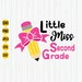 Little Miss Second Grade SVG: Back to School Shirt Design (digital ...