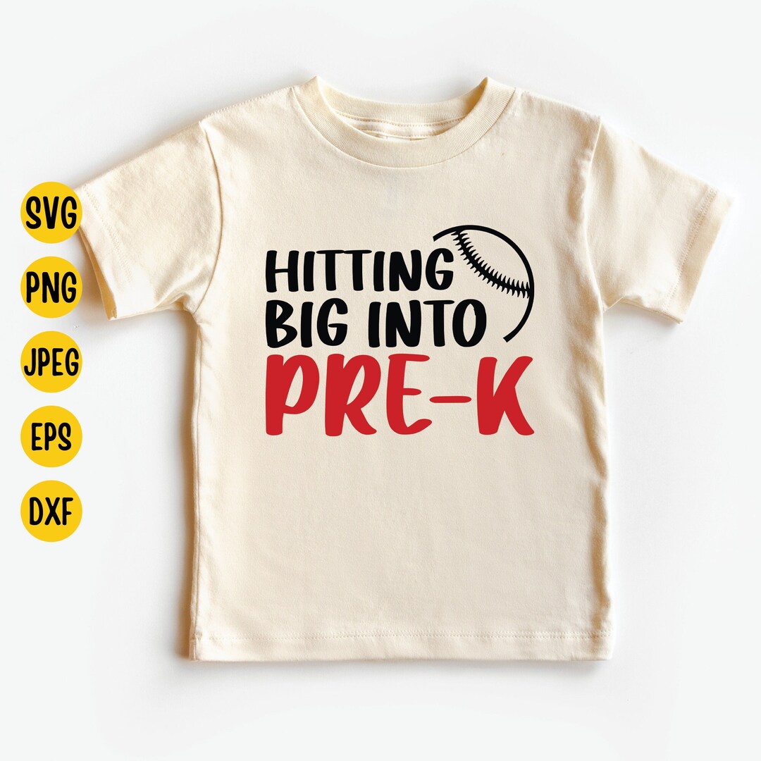 Hitting Into Pre-k Svg, Baseball Svg, Back to School Svg, 1st Day of ...