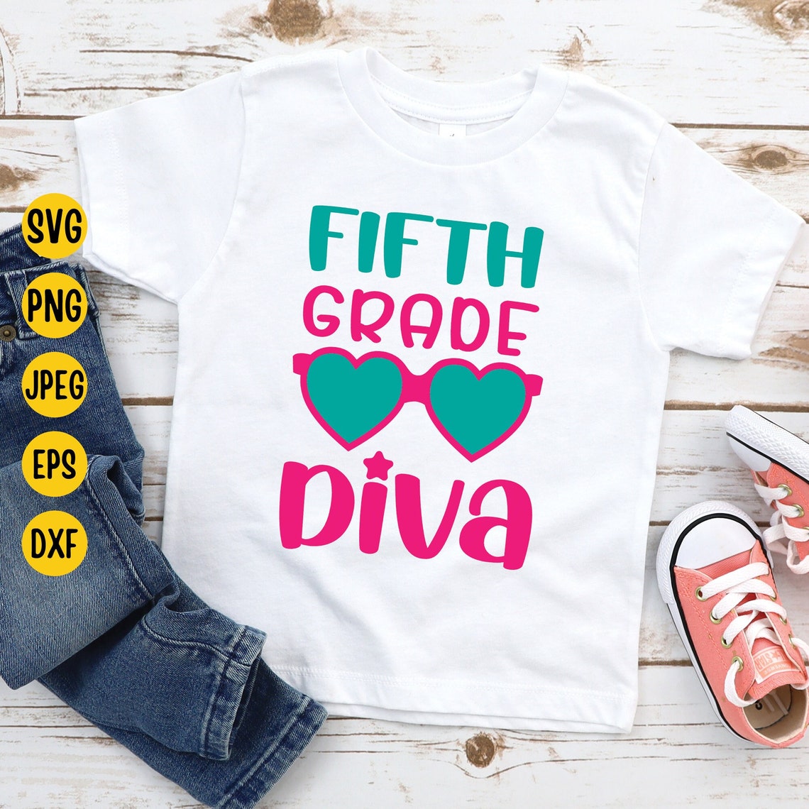 Fifth Grade Diva SVG: Back to School Shirt Design (digital Download) - Etsy