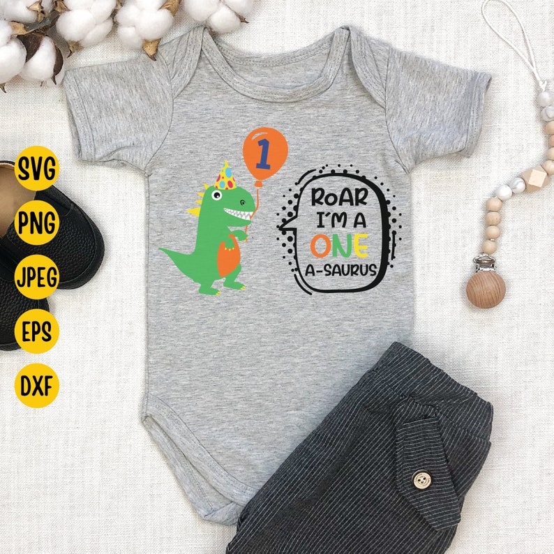 One-a-saurus Svg Dinosaur First Birthday 1st Year Birthday - Etsy