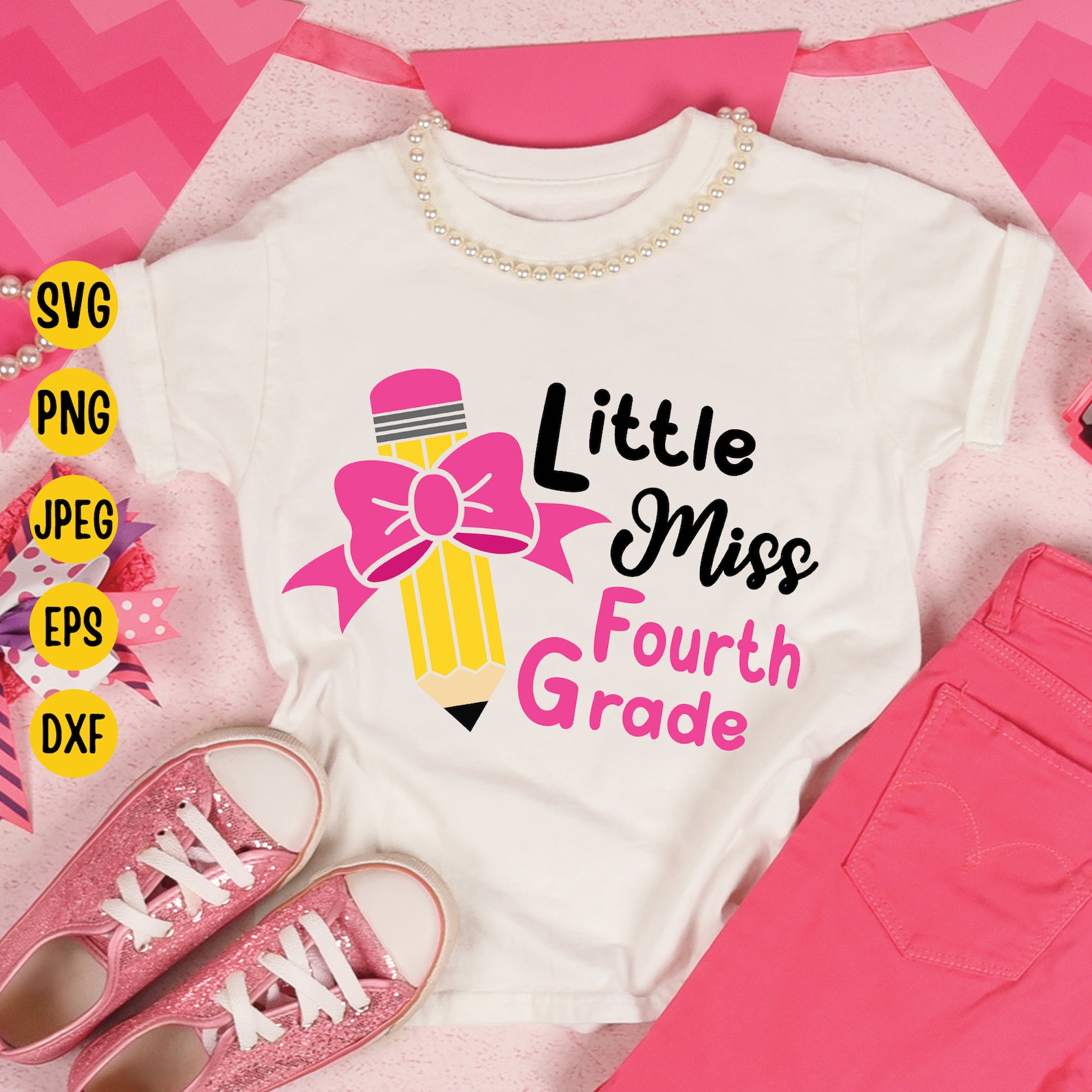 Little Miss Fourth Grade Svg Back to School Svg First Day of - Etsy