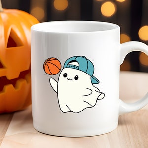 Halloween Ghost Basketball SVG, Sports Spooky Clipart (digital Files ...