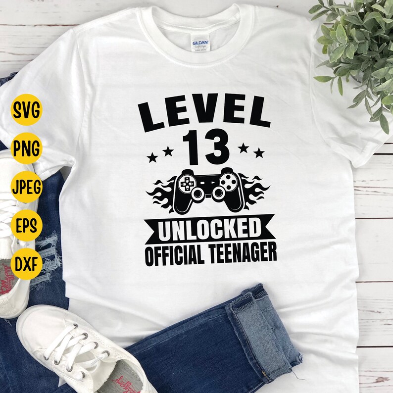 13th Birthday Svg Level 13 Unlocked Official Teenager Svg - Etsy