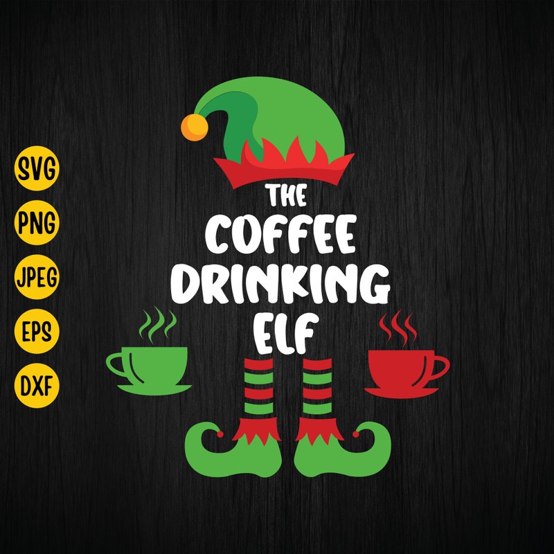 Elf Coffee Svg - Etsy