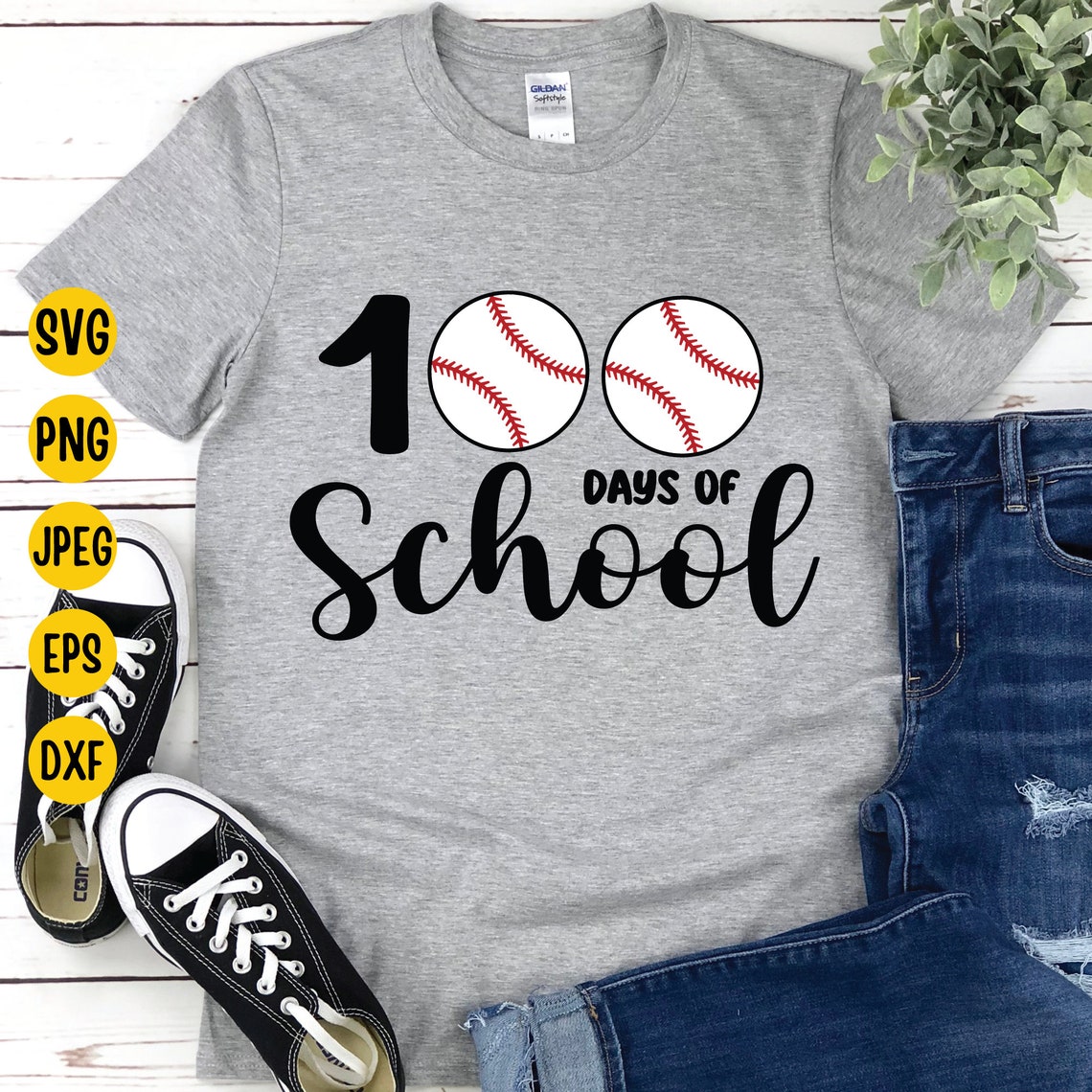 100 Days of School Svg Baseball Svg 100th Days of School - Etsy