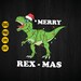 Merry Rex Mas Svg, Christmas Svg, Dinosaur Svg, Santa Dinosaur Svg, T ...