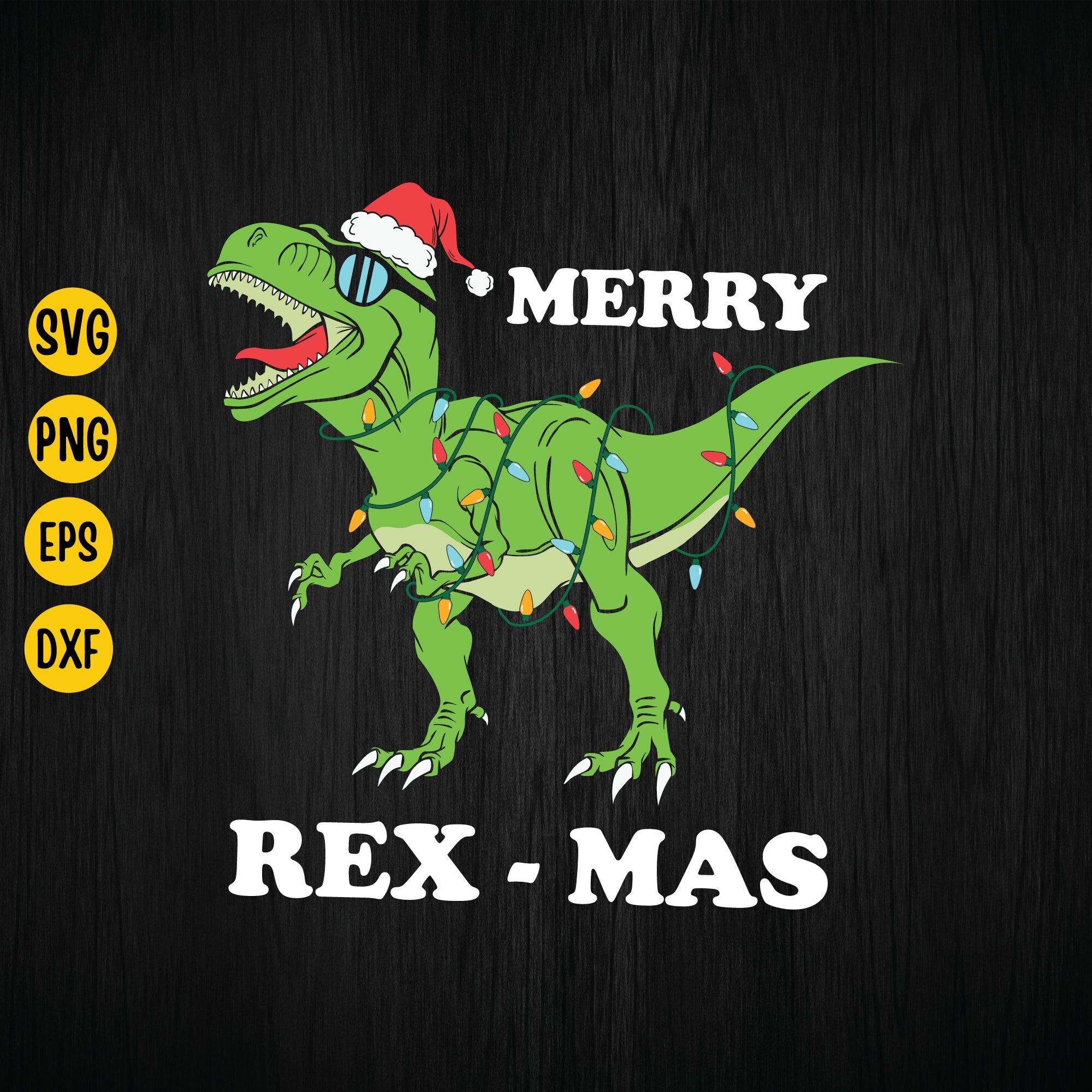 Merry Rex Mas Svg Christmas Svg Dinosaur Svg Santa Dinosaur | Etsy