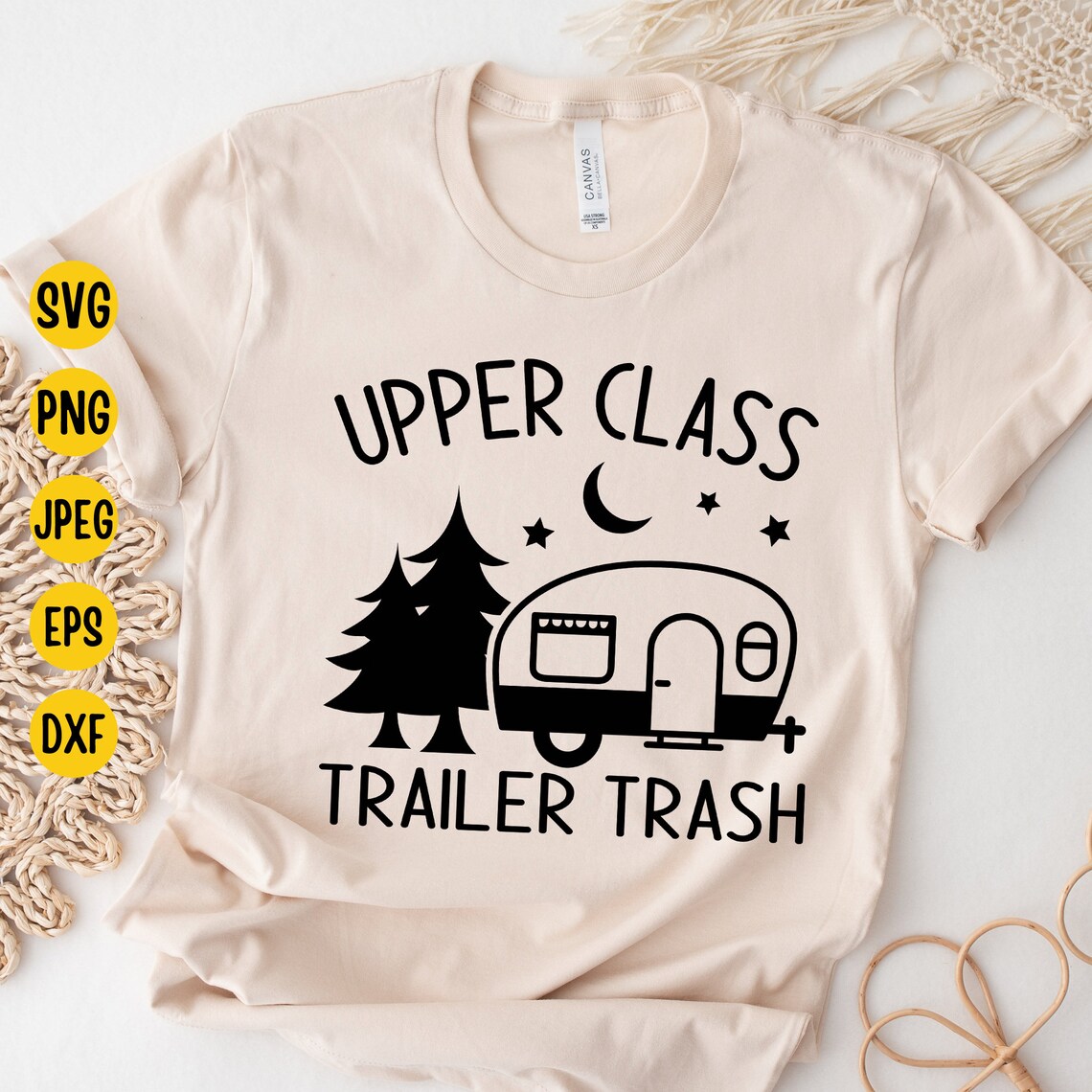 Upper Class Trailer Trash Camping SVG: Camper Decal (digital Download ...