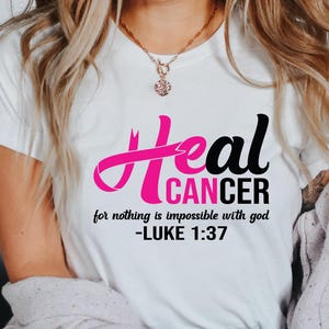 Heal Cancer Believe God SVG: Breast Cancer Awareness (digital File) - Etsy
