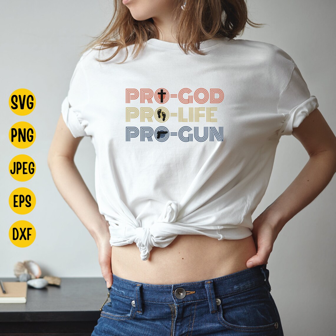 Pro Life Pro God Pro Gun Svg Png Esp Jpg Dxf Pro USA - Etsy