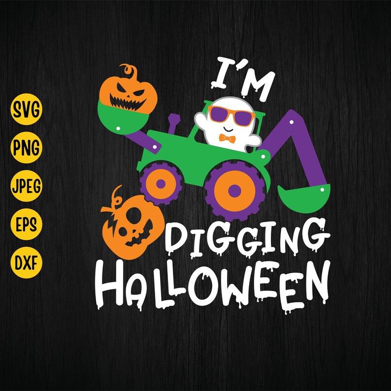 Halloween I'm Digging Svg Construction Svg Pumpkin - Etsy