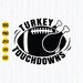 Turkey and Touchdowns Svg, Thanksgiving Svg, Turkey American Football ...