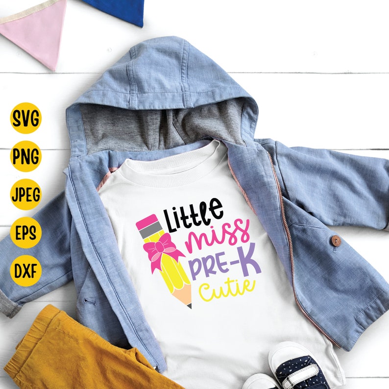 Little Miss Pre-k Cutie Svg Preschool Svg Back to School - Etsy