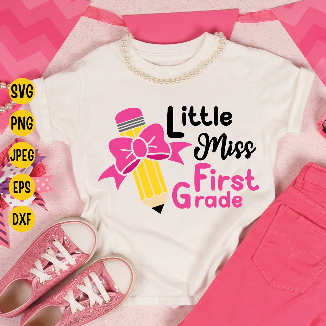 Little Miss First Grade Svg Back to School Svg First Day of - Etsy