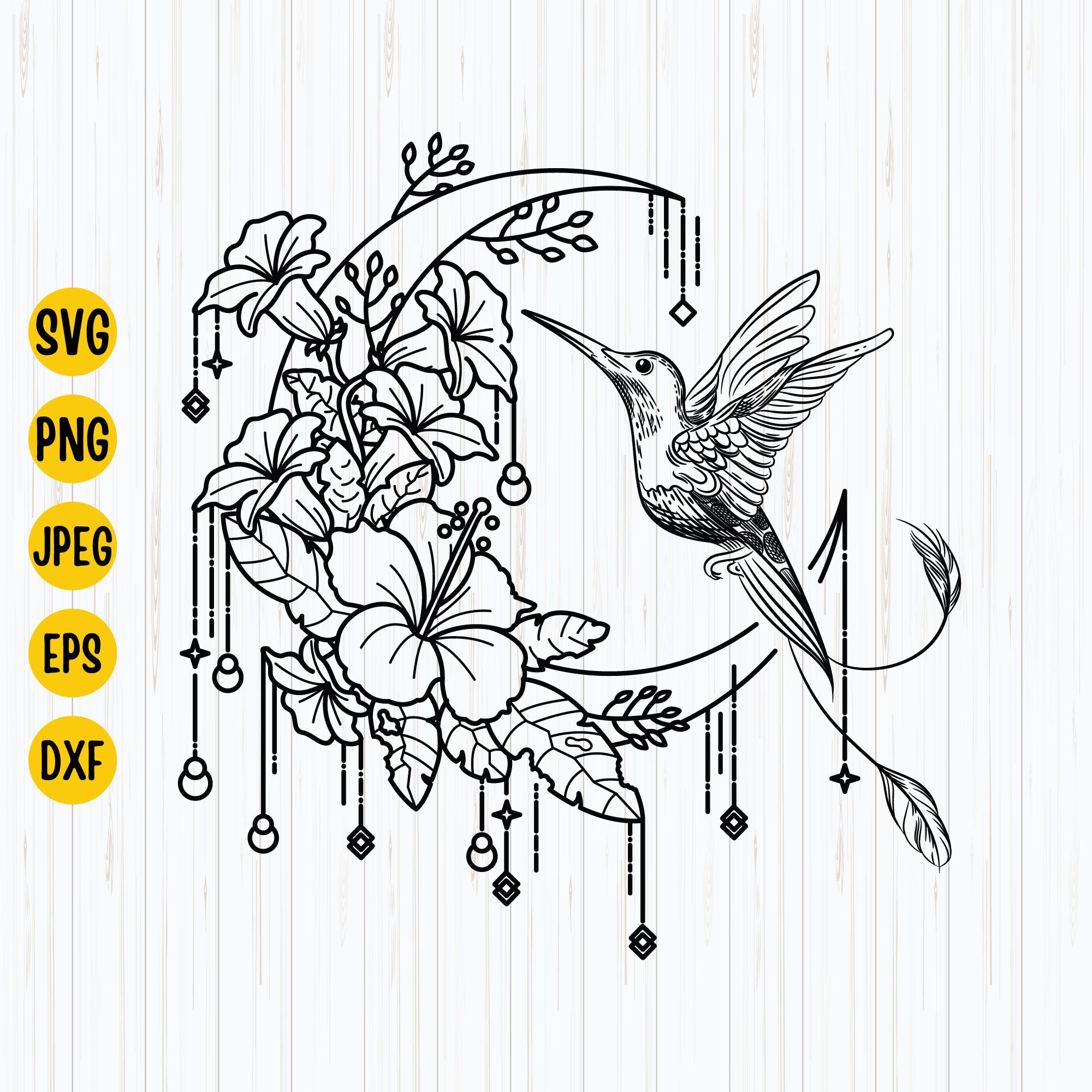 Hummingbird Svg Bird Svg Png Jpg Hummingbird Flowers Svg - Etsy