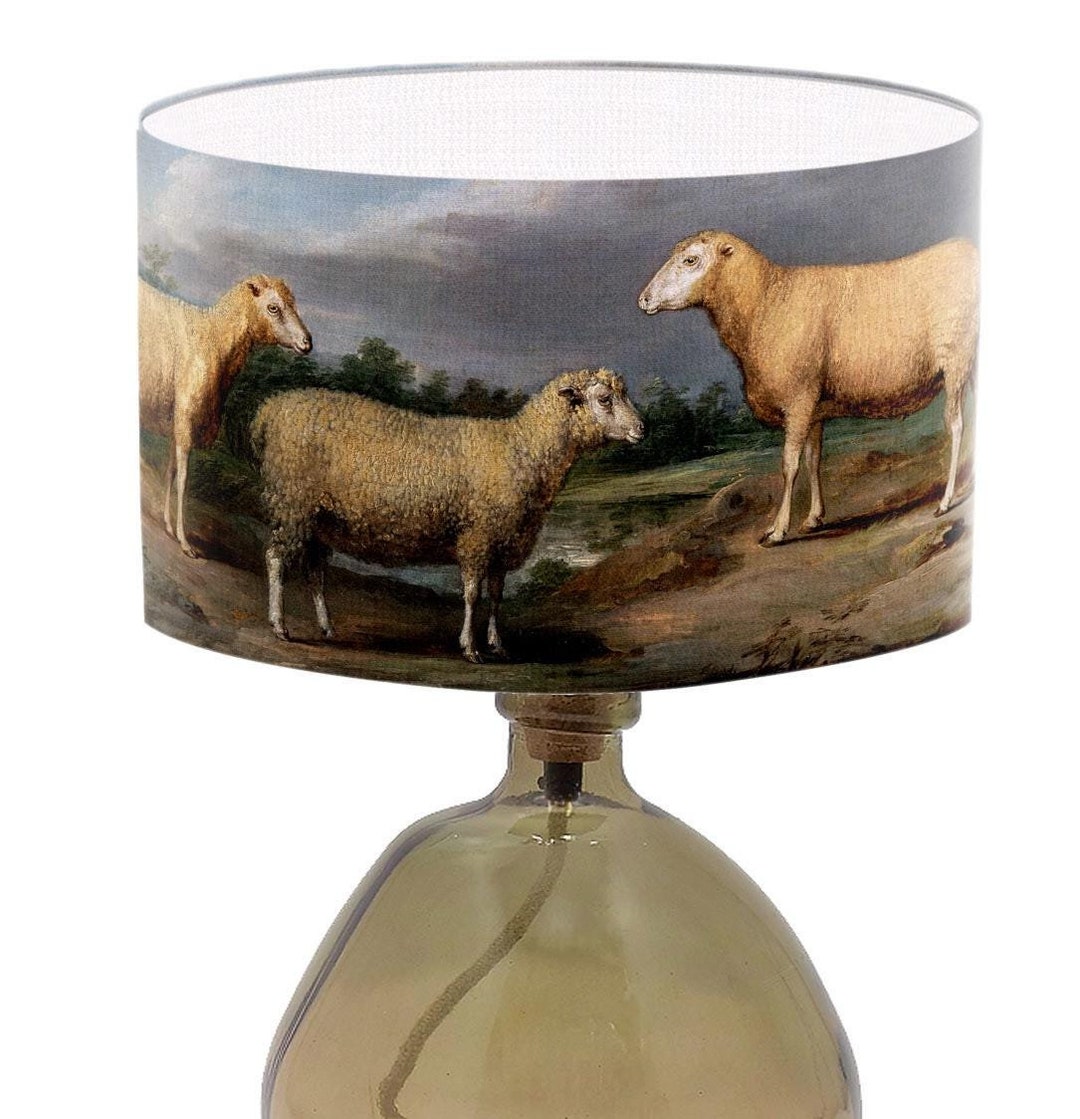 Sheep Fine Art Lampshade Bespoke Lampshade Fine Art Lampshade Sheep ...