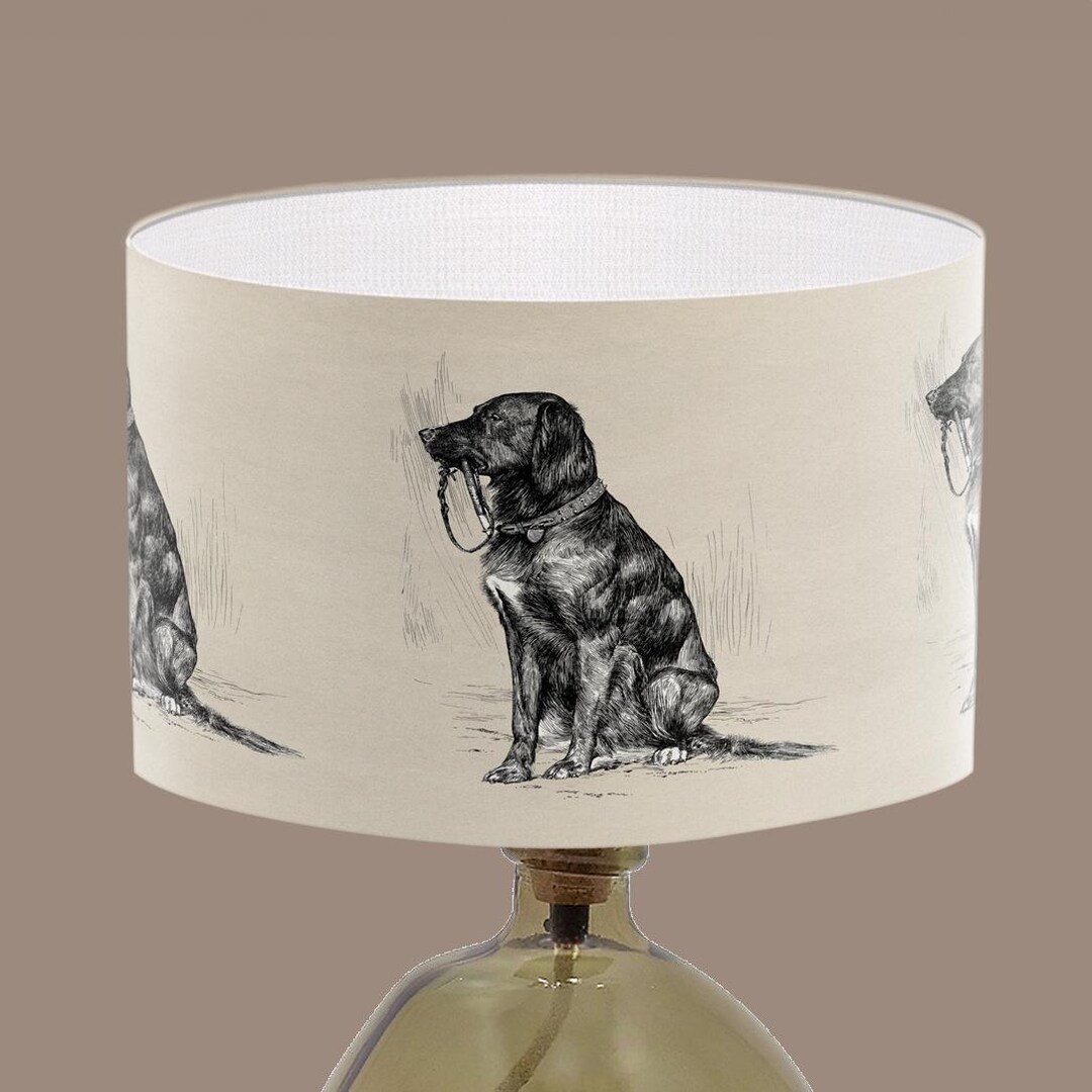 Handmade Labrador Dog Sketch Lampshade: Cream Neutral Table Lamp - Etsy