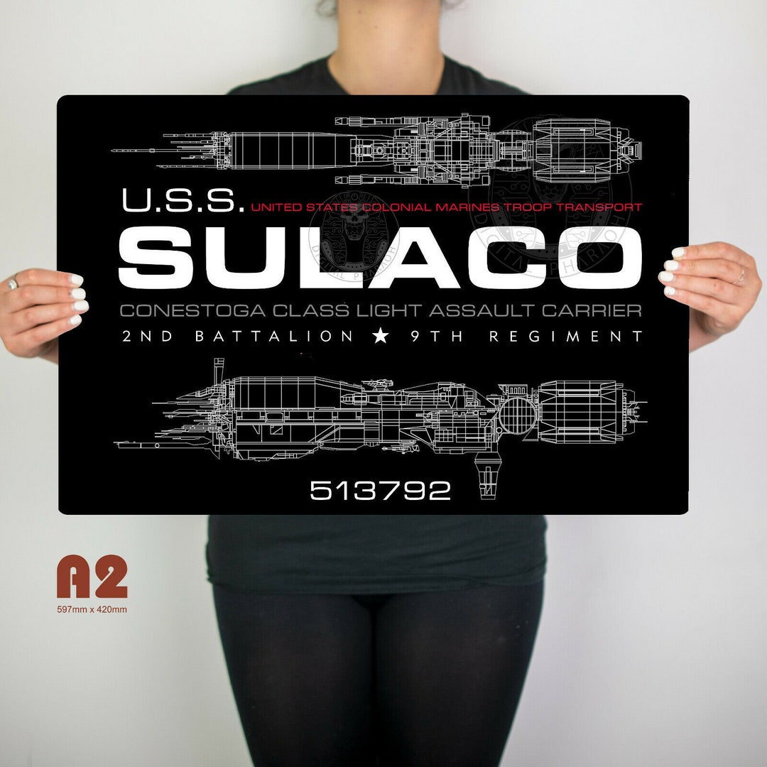 Aliens USS Sulaco Metal Movie Poster - Etsy