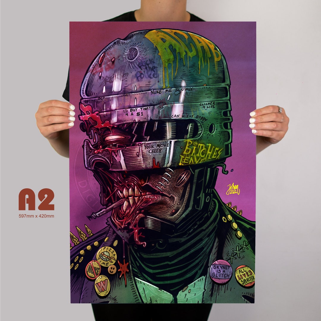 Robocop broken Metal Poster Artwork - Etsy