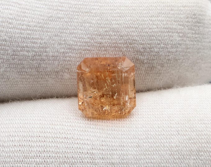 3.55 Ct Natural Imperial Topaz Gemstone: Octagon Cut, 8x8 MM - Etsy