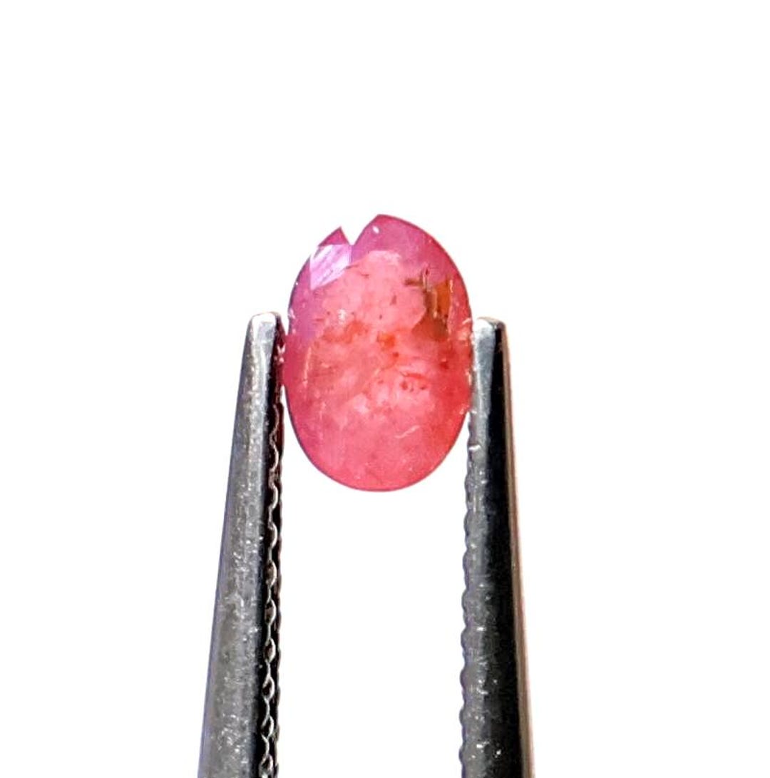 Oval Pink Ruby Gemstone, Natural Ruby for Jewelry Making (6X4 MM, 0.85 ...