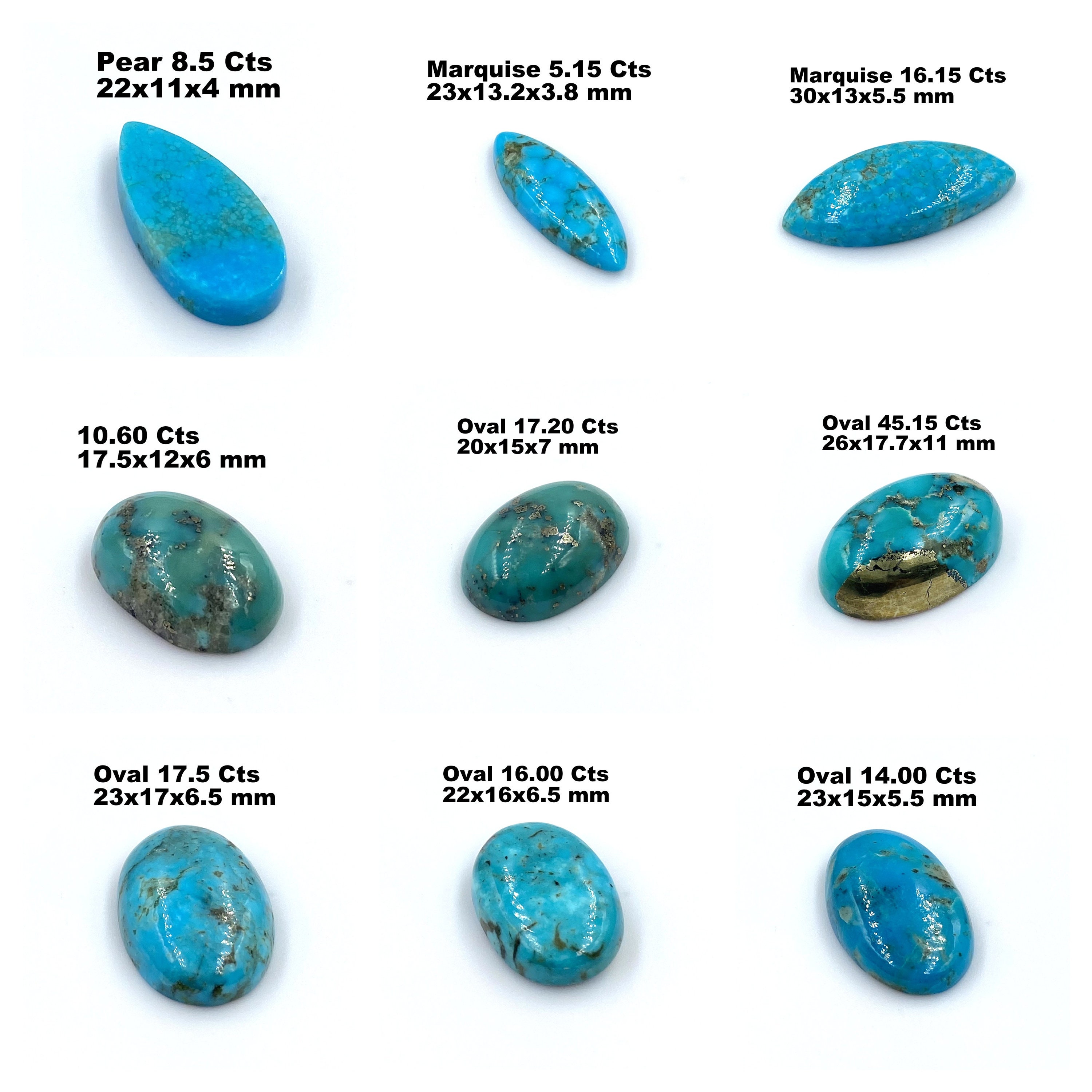 Natural Turquoise Good Quality Mix Shape Blue Color Cabochon | Etsy