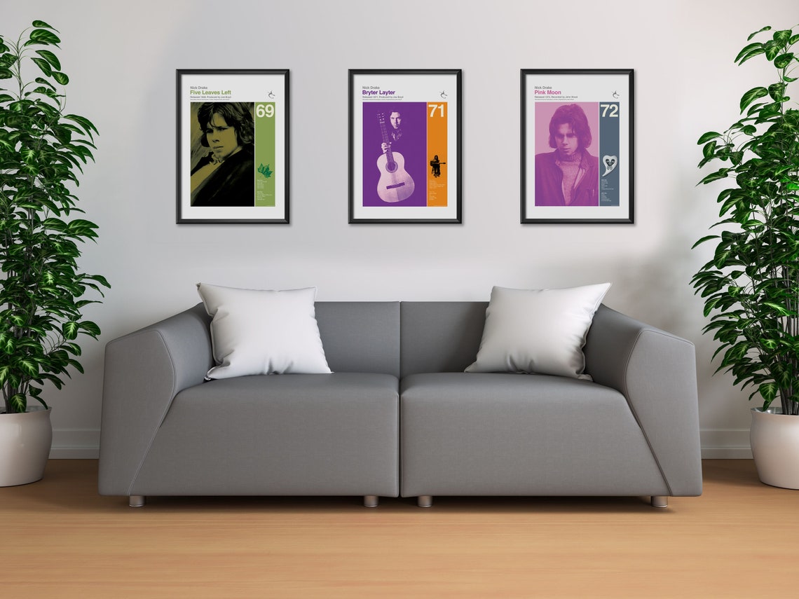 Nick Drake Pink Moon Art Print Music Poster Birthday Gift Music Lover ...