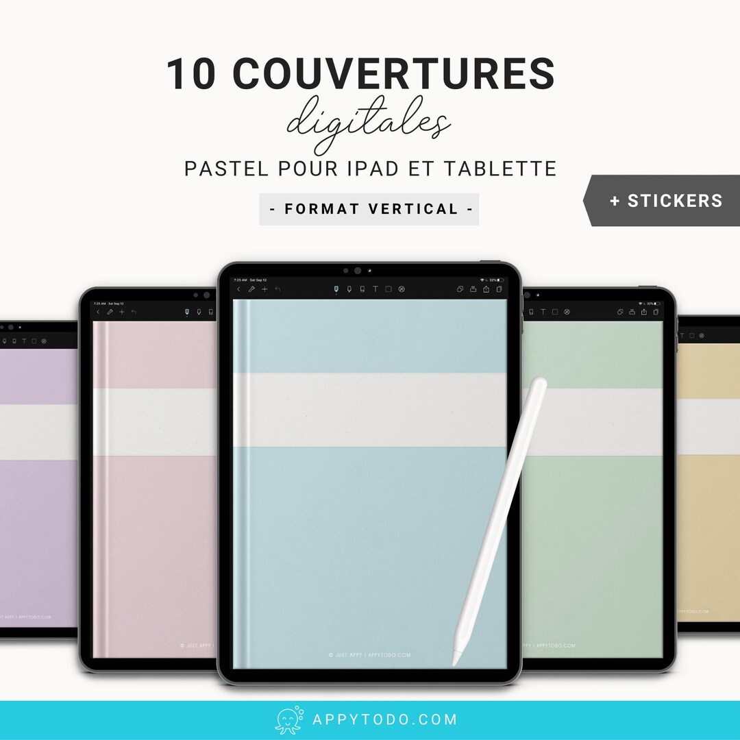 10 Couvertures Couleur Pastel Pour Carnet Numérique, Planner Et Journal ...