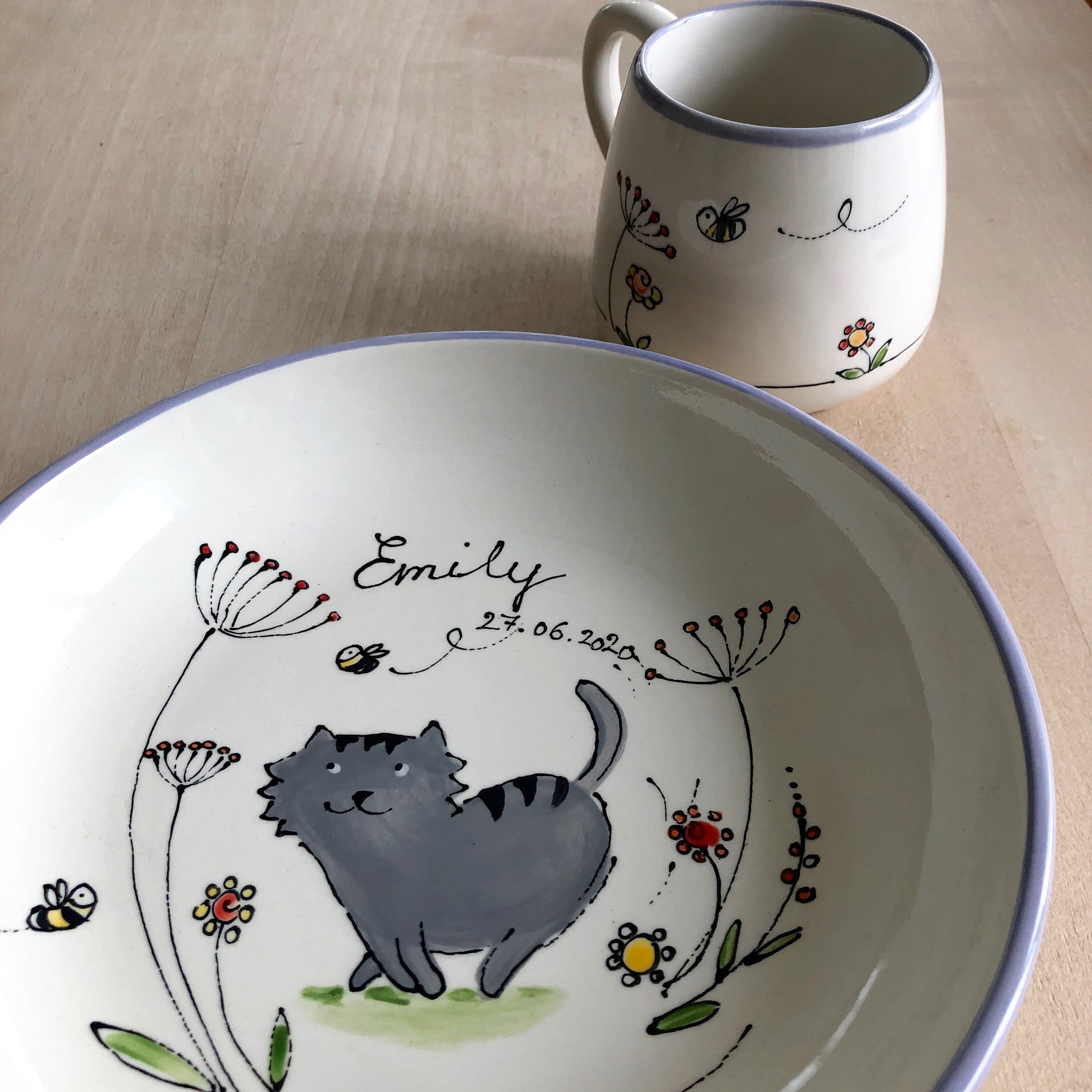 Personalized Children's Plate Ceramic Plate With Name - Etsy