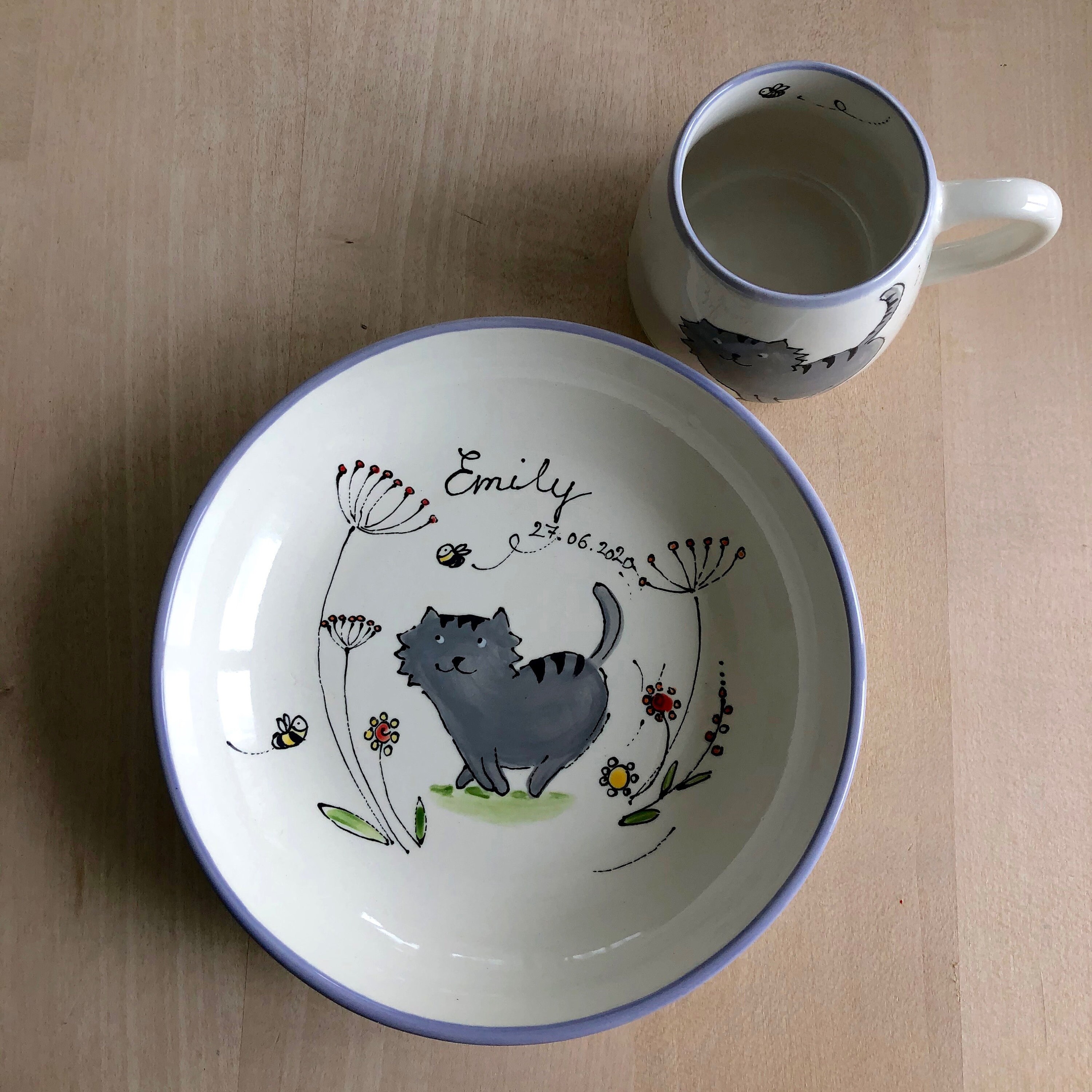 Personalized Children's Plate Ceramic Plate With Name - Etsy