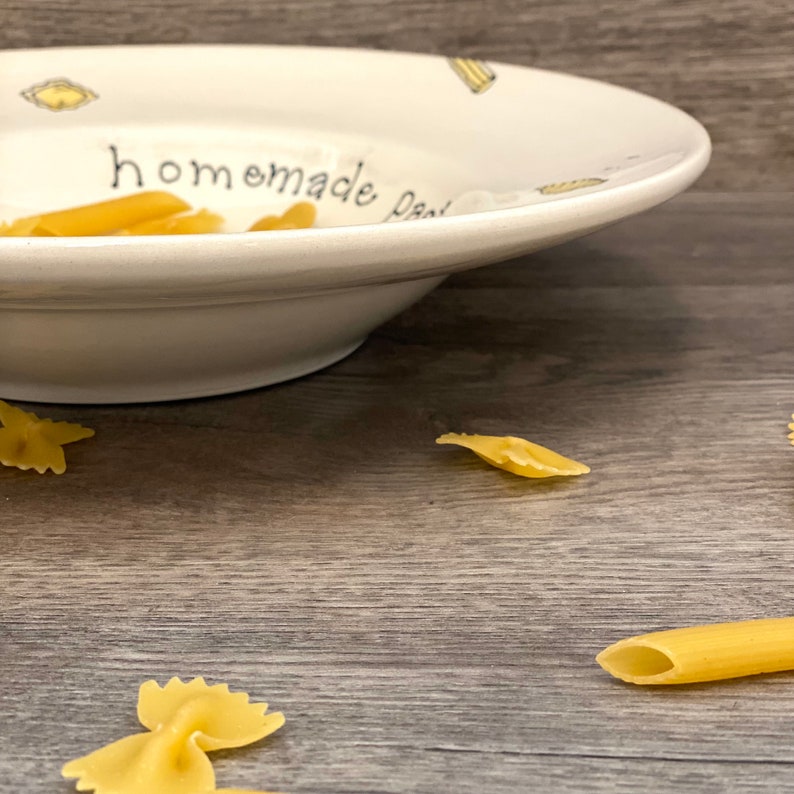 Personalized and Custom Large Ceramic Pasta Plate With Pasta Design ...